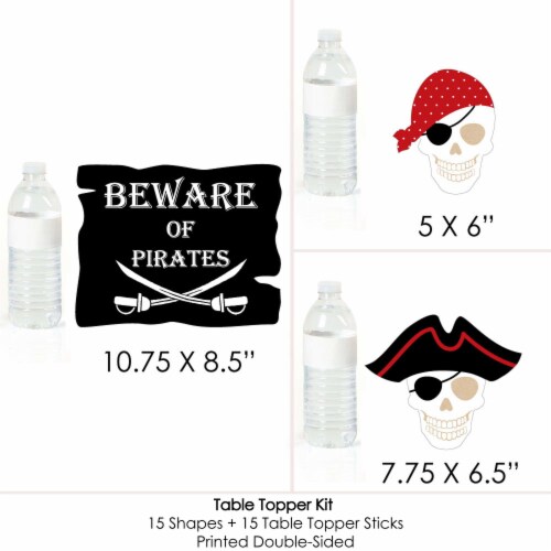 Big Dot Of Happiness Beware Of Pirates Birthday Party Centerpiece
