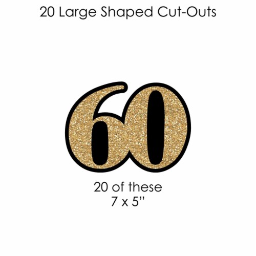 Big Dot Of Happiness Adult 60th Birthday Gold Party Diy Decor