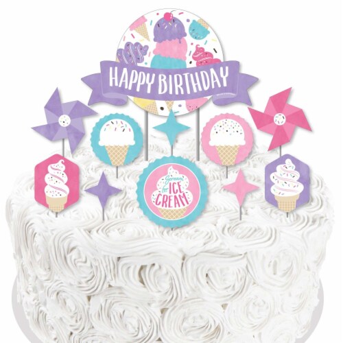 Big Dot Of Happiness Scoop Up The Fun Ice Cream Birthday Decor Kit