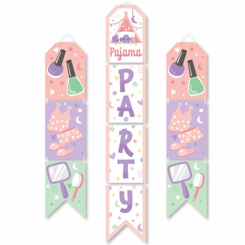 Big Dot Of Happiness Pajama Slumber Party Banner Girl Birthday