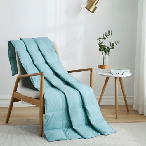 Puredown Natural Ultrafeather Down Throw Blanket 50X70 Peach Skin Fabric Navy 50 x 70 Fred Meyer
