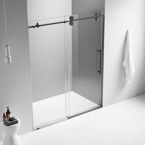 Serene Valley 60 X 74 Inch Big Roller Frameless Sliding Shower Door