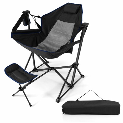 Slickblue Hammock Camping Chair with Retractable Footrest and Carrying Bag 1 Unit Fry s Food Stores