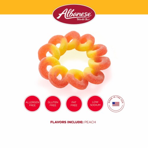 Gummi Peach Rings 4.5 pounds bulk gummy candy gummy rings 270 pieces of ... Gummi Peach Rings 4.5 pounds bulk gummy candy gummy rings 270 pieces of ...