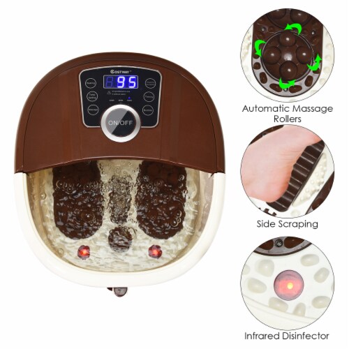 Portable Electric Foot Spa Bath Shiatsu Roller Motorized Massager Fast Heating 1 Unit Harris