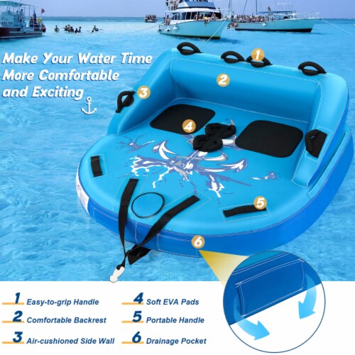 2 Person Inflatable Towable Tubes for Boating Water Tubes for Boats to ... 2 Person Inflatable Towable Tubes for Boating Water Tubes for Boats to ...