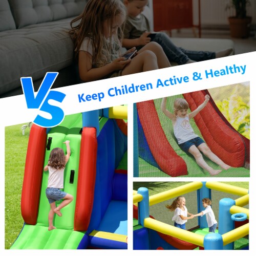 Costway Inflatable Bounce House 8-in-1 Kids Inflatable Slide Bouncer ... Costway Inflatable Bounce House 8-in-1 Kids Inflatable Slide Bouncer ...