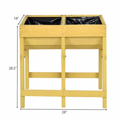 Raised Wooden Planter Vegetable Flower Bed With Liner 1 Unit Kroger