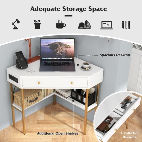 Pull out corner desk store