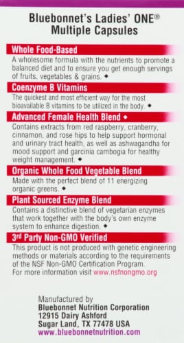 Bluebonnet® Ladies' One® Whole Food Based Multiple - Vegetable Capsules ... Bluebonnet® Ladies' One® Whole Food Based Multiple - Vegetable Capsules ...