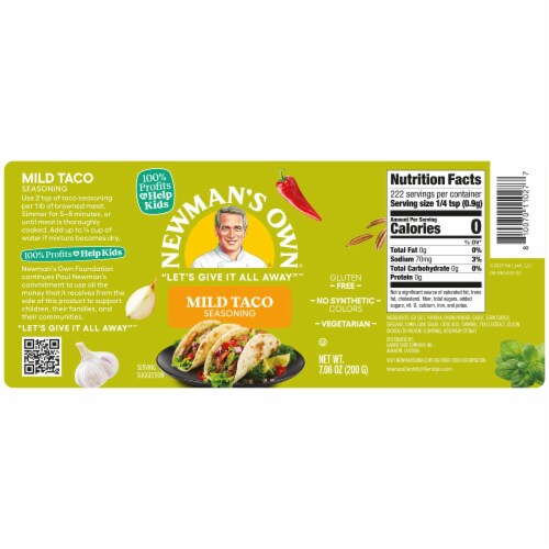 Newman Own Mild Taco Seasoning 811oz Pack Of 6 811oz Kroger