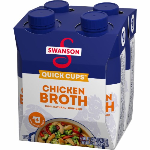 Swanson Chicken Broth Quick Cups Pack of 6 6 packs Food 4 Less