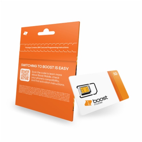Boost Mobile Preloaded SIM Card (5GB) Data 3 Month, 1 ct - Kroger Boost Mobile Preloaded SIM Card (5GB) Data 3 Month, 1 ct - Kroger