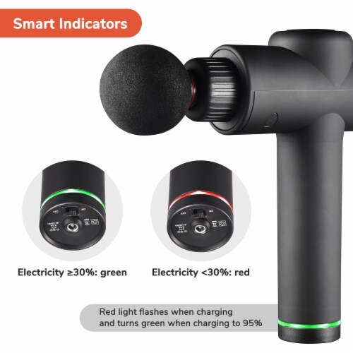 Yescom Handheld Massage Gun Deep Tissue Percussion Muscle Relax Massager With 6 Heads 1 Smith