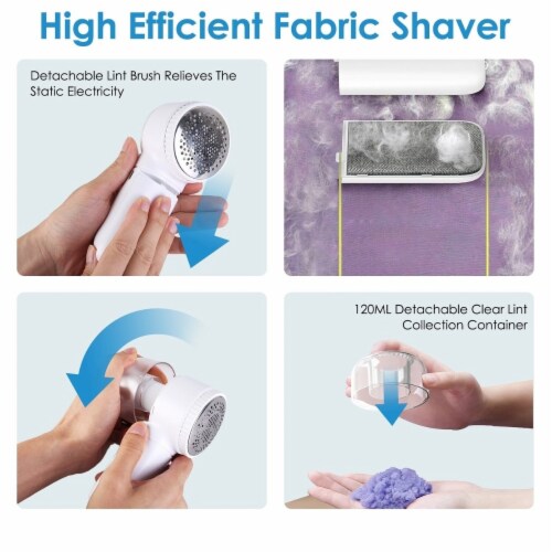 Electric Fabric Shaver With 3 Speeds Lint Brush Digital Display Safe Protection Portable Rec 1 unit Mariano s