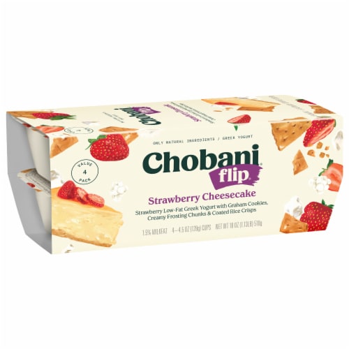 Chobani® Flip® Low Fat Strawberry Cheesecake Greek Yogurt 4 Ct 45 Oz Fred Meyer