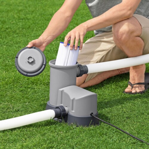 Bestway Flowclear 1 500 GPH 120V Above Ground Swimming Pool Water Filter Pump 1 Piece Mariano s