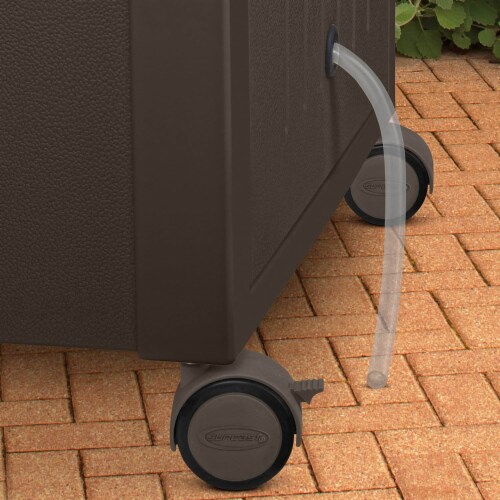 Suncast 77 Qt Resin Wicker Patio Cooler w Cabinet Wire Basket Java 2 Pack 2 Piece Gerbes Super Markets