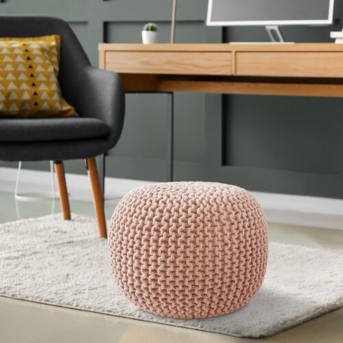 Light pink ottoman store