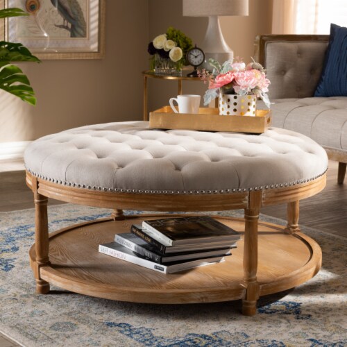 Upholstered cocktail ottoman store