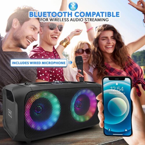 Pyle Multi Purpose 500 Watt Bluetooth Boombox Speaker System with LED ... Pyle Multi Purpose 500 Watt Bluetooth Boombox Speaker System with LED ...