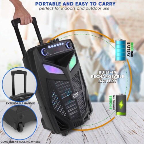 Pyle Multi Purpose 600 Watt Bluetooth Boombox Speaker System with LED ... Pyle Multi Purpose 600 Watt Bluetooth Boombox Speaker System with LED ...