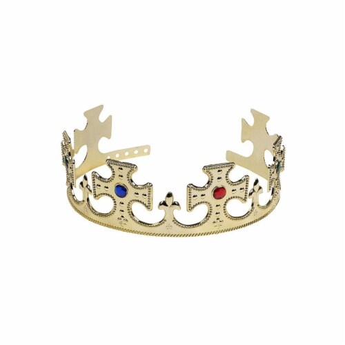 Gold Crown 4 Pack Royal King And Queen Jeweled Costume Accessories