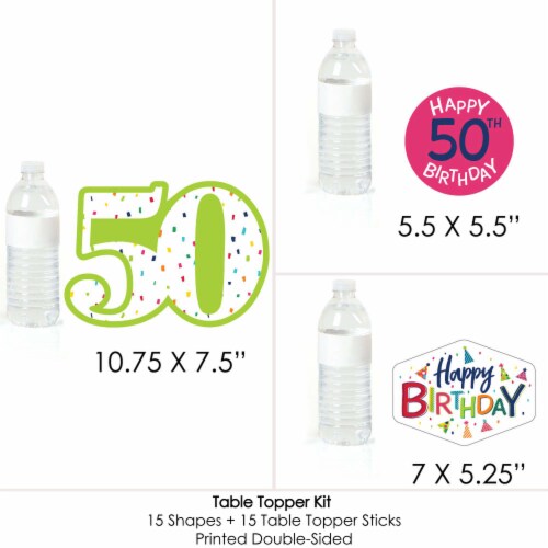 Big Dot Of Happiness 50th Birthday Cheerful Birthday Centerpiece