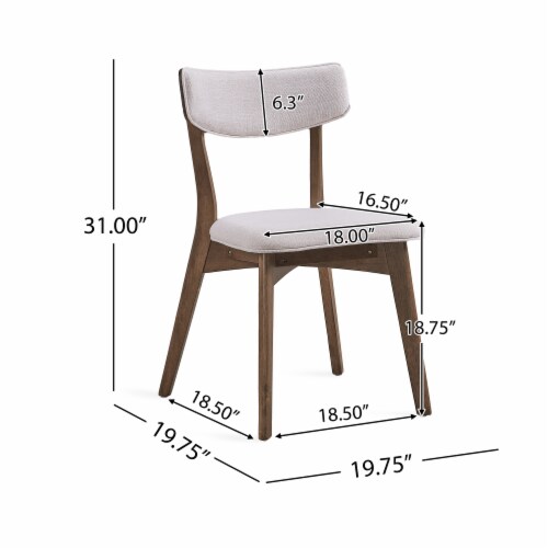 Christopher Knight Home Chazz Mid Century Upholstered Dining Chairs Set of 2 1 City Market