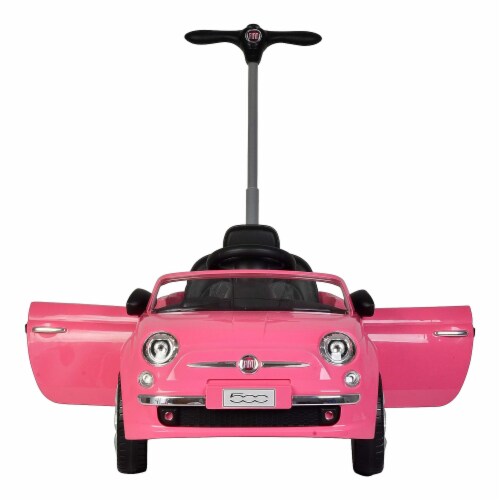 Best Ride On Cars 2 in 1 Fiat 500 Model Baby Toddler Toy Push Car Stroller Pink 1 Piece Ralphs