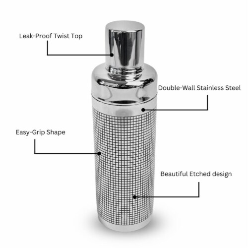 Lexi Home Premium 4-Piece Etched Stainless Steel Barware Set, 1 CT - Kroger Lexi Home Premium 4-Piece Etched Stainless Steel Barware Set, 1 CT - Kroger