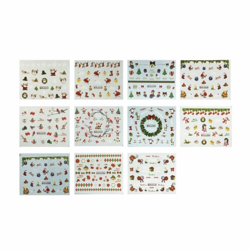 Wrapables Christmas Water Slide Nail Art Decals Water Transfer Nail