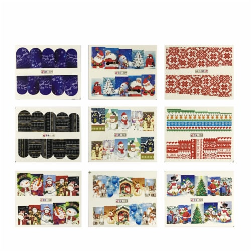 Wrapables 48 Sheets Winter Wonderland Nail Art Decals Water Transfer