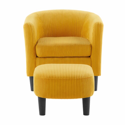 Simplie Fun Comfy Yellow Chair with Ottoman for Living Room 1 count King Soopers