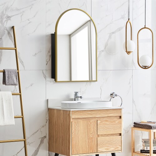 Gold recessed medicine cabinet store