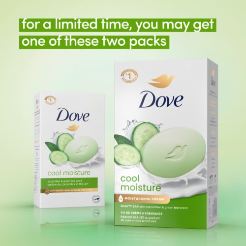 Dove Cool Moisture Cucumber And Green Tea Beauty Bar Soap 4 Ct 3 75 Oz