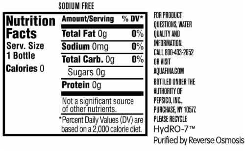 Aquafina® Purified Drinking Bottled Water 6 Bottles 16 9 Fl Oz Kroger