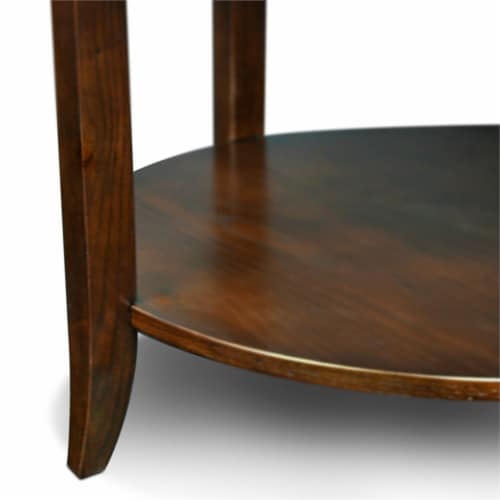 Leick Furniture Solid Wood Round Glass Top Coffee Table In Oak 1 Kroger