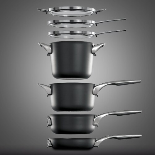 Calphalon Premier Space Saving Hard Anodized 10 Piece Pot and Pan Cookware Set 1 Piece Foods Co