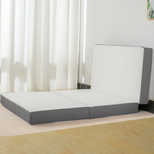 Continental Sleep 4 Tri Folding Portable Gel Memory Foam Floor Mattress Queen White Queen Fred Meyer