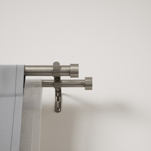 Umbra Cappa Nickel Silver Double Curtain Rod 120 in. L X 180 in. L Count of 1 Gerbes Super Markets