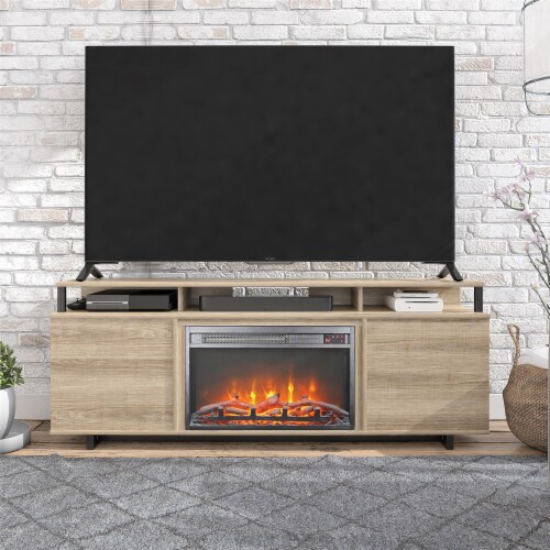 Mason Fireplace TV Stand for TVs up to 65 Golden Oak 16.65 x 59.41 x 22.44 Fry s Food Stores