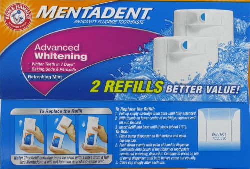 Mentadent Advanced Whitening Toothpaste Refills, 2 ct / 5.25 oz - Kroger Mentadent Advanced Whitening Toothpaste Refills, 2 ct / 5.25 oz - Kroger