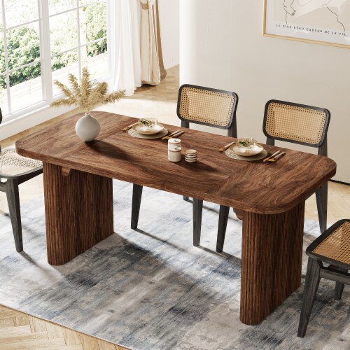 Tribesigns 62 Rectangular Dining Table for 4 6 Simple Kitchen Dinner Table No Size Fry s Food Stores
