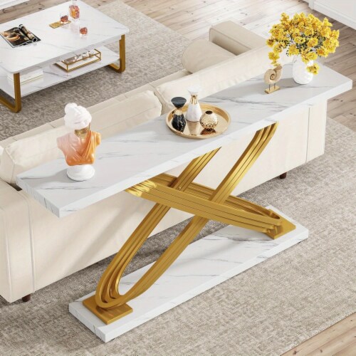 Tribesigns 55 Console Table Modern Faux Marble Sofa Entryway Table No Size Jay C Food Stores
