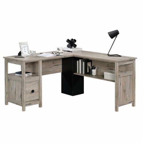 Sauder Linden Market Contemporary Wood L Shape Computer Desk in Split Oak 1 Smith s Food and Drug