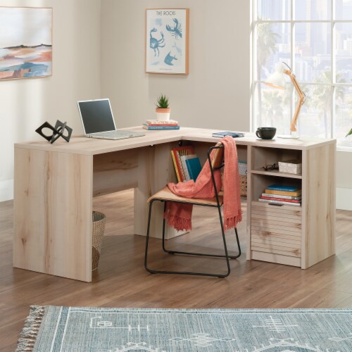 Sauder Harvey Park L Shaped Home Office Desk in Pacific Maple 1 Foods Co