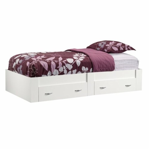 Sauder Beginnings Twin Platform Bed in Soft White 1 Fred Meyer