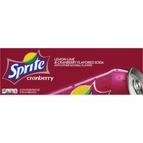 Sprite Lemon Lime Cranberry Soda Can, 12 pk / 12 fl oz - Kroger Sprite Lemon Lime Cranberry Soda Can, 12 pk / 12 fl oz - Kroger