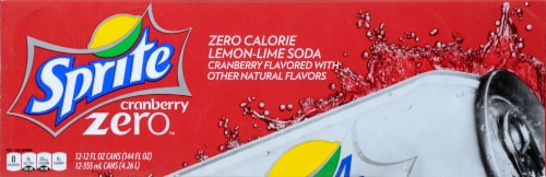Sprite Zero Lemon-Lime Cranberry Soda, 12 cans / 12 fl oz - Kroger Sprite Zero Lemon-Lime Cranberry Soda, 12 cans / 12 fl oz - Kroger